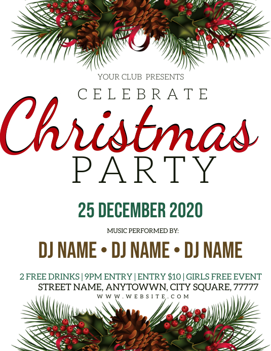 CHRISTMAS CELEBRATION EVENT FLYER Template | PosterMyWall