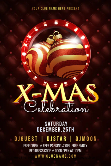 Christmas Celebration Flyer / Poster Template | PosterMyWall