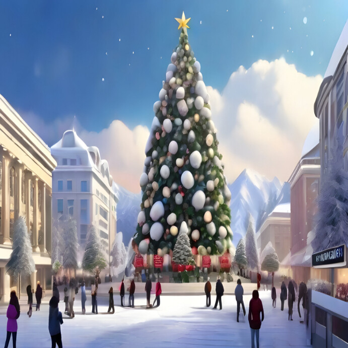 Christmas celebration in the city Template | PosterMyWall