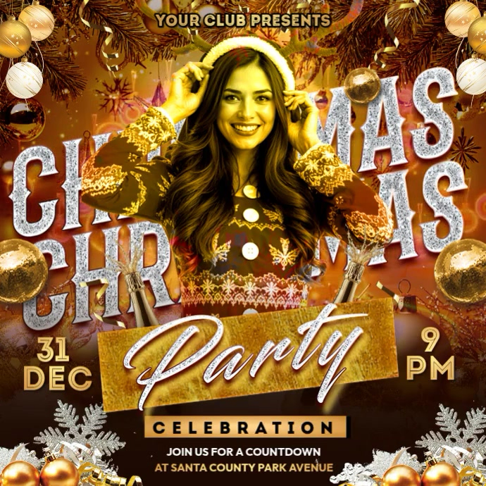 Christmas Celebration Party Template | PosterMyWall