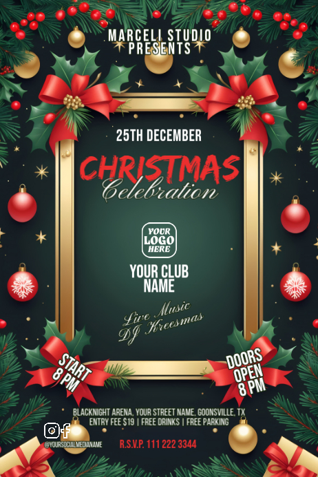Christmas Celebration Poster Template | PosterMyWall