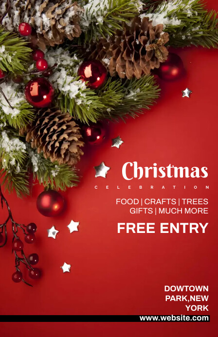 christmas Celebration poster Template | PosterMyWall