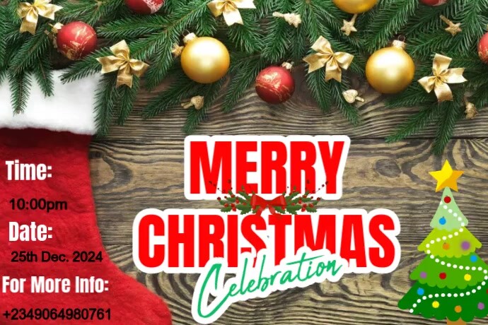Christmas celebration video Template | PosterMyWall