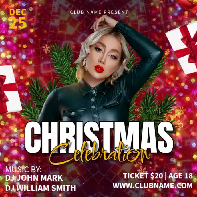 Christmas Celebration Video Template | PosterMyWall