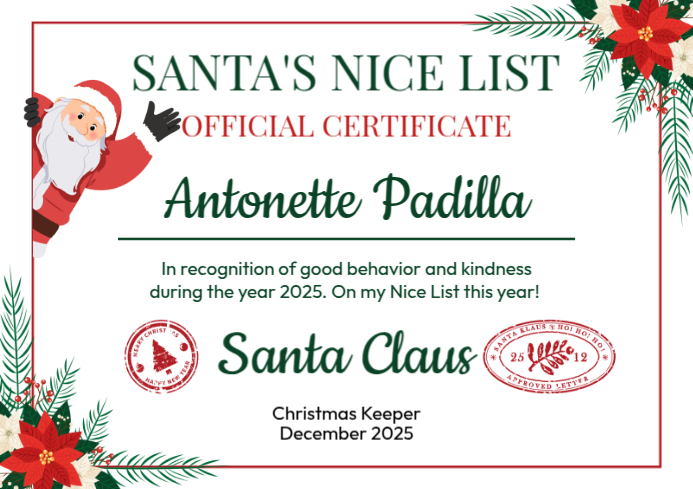Christmas Certificate Template | PosterMyWall
