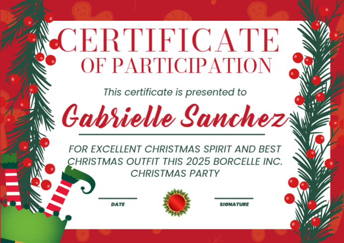 Christmas Certificate Template | PosterMyWall