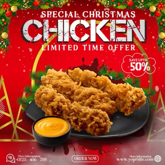 Christmas Chicken Special Offer (1) Template | PosterMyWall