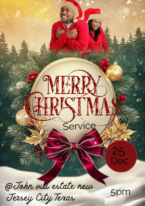 Christmas/Christmas service Template | PosterMyWall
