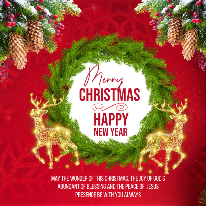 Christmas christmas wish christmas card greet Template | PosterMyWall