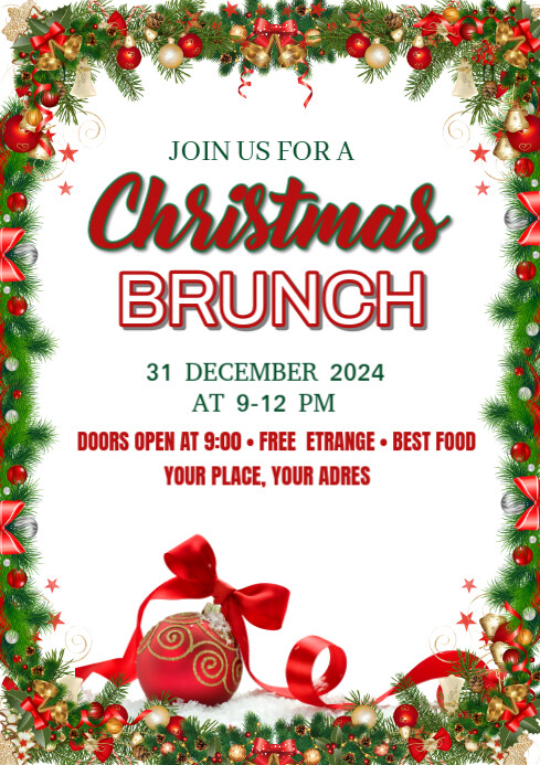 Christmas church brunch Template | PosterMyWall