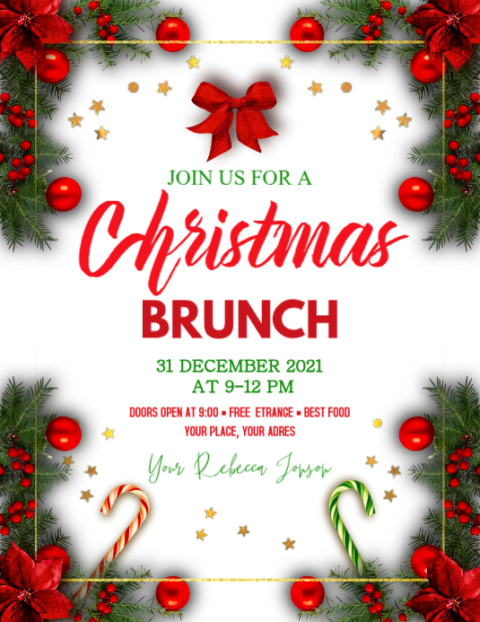 Copy of Christmas Church Brunch | PosterMyWall