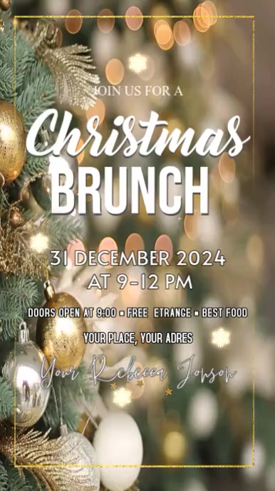 Christmas Church Brunch Template | PosterMyWall