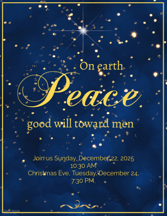 Christmas Church Bulletin Cover Template | PosterMyWall