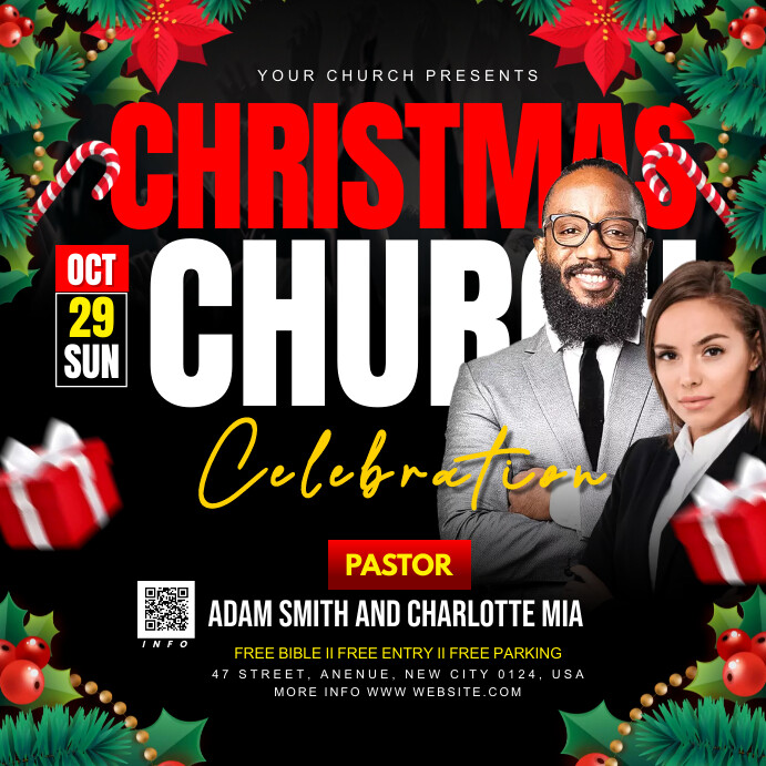 Plantilla de christmas church celebration flyer | PosterMyWall