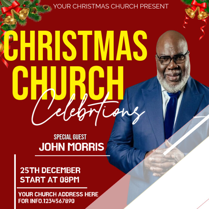 Christmas church Template | PosterMyWall