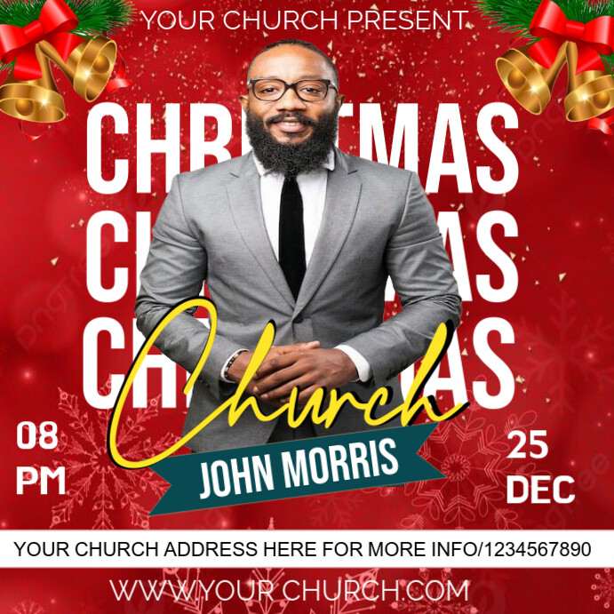Christmas church Template | PosterMyWall