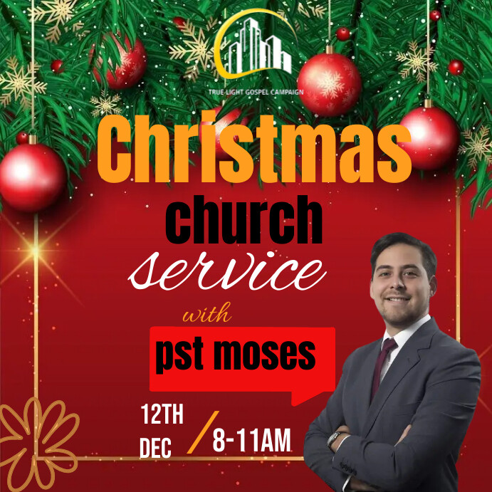 Christmas church Template | PosterMyWall