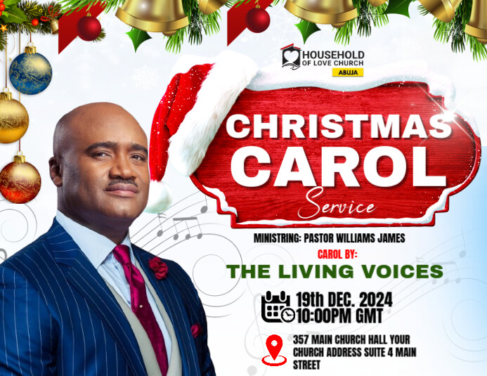 christmas church flyer Template | PosterMyWall