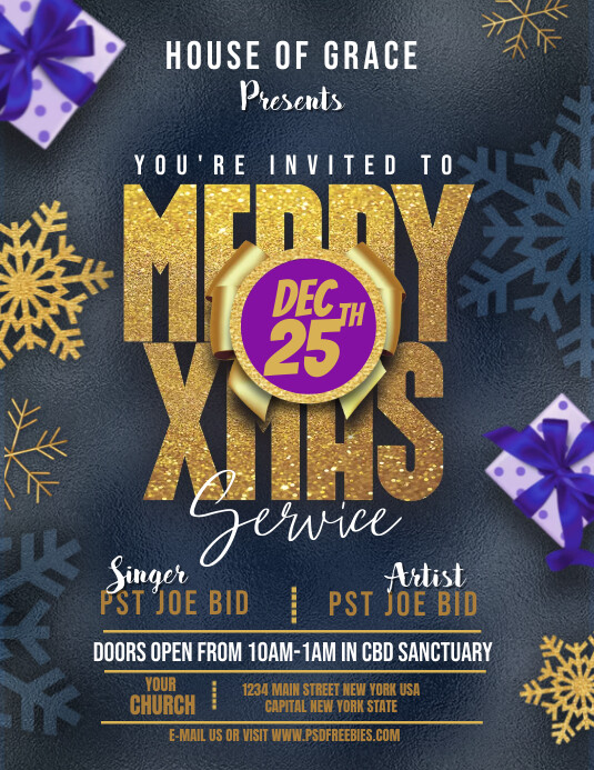 Copy of CHRISTMAS CHURCH FLYER | PosterMyWall