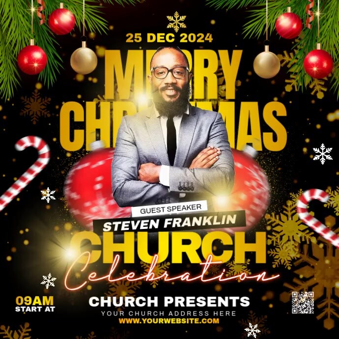 Christmas church flyer Template | PosterMyWall