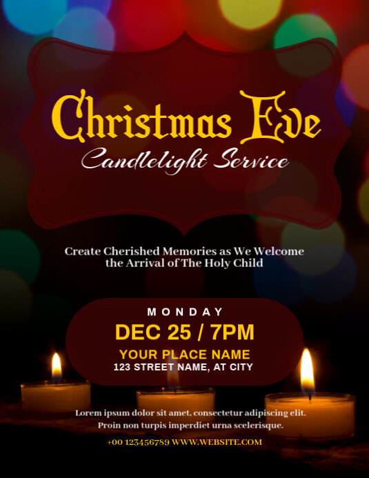 Christmas Church Flyer Template (5) | PosterMyWall