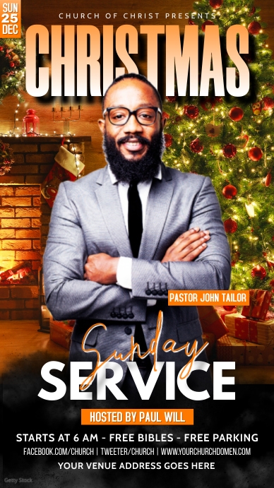 CHRISTMAS CHURCH SERVICE (2) Template | PosterMyWall