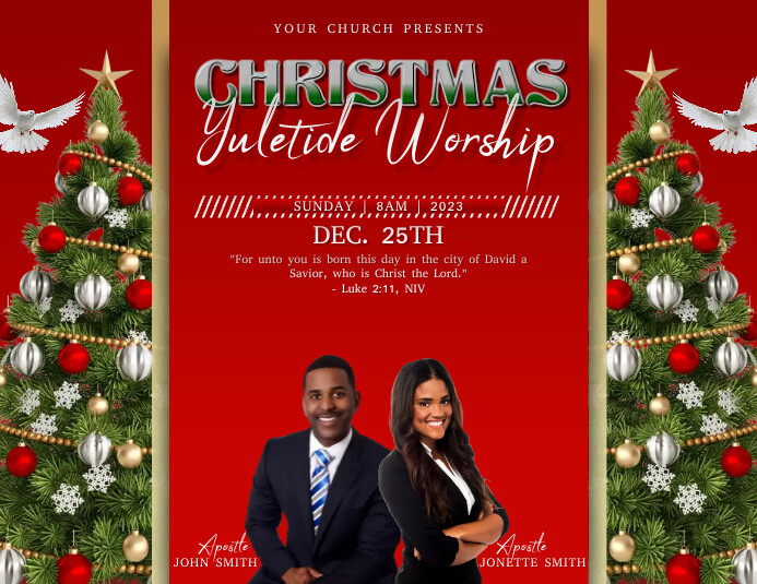 Christmas Church Service Template | PosterMyWall
