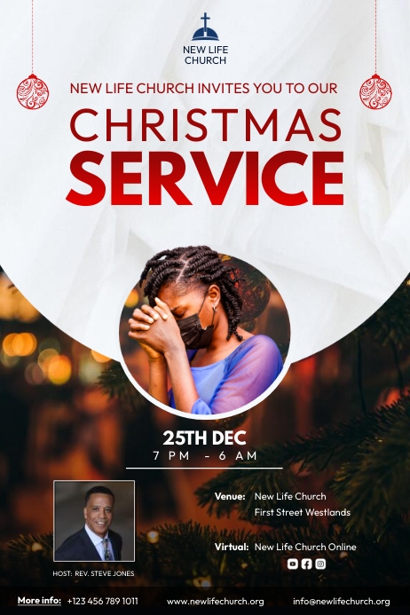 Christmas Church Service Template | PosterMyWall