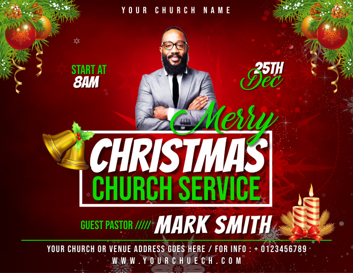 Copy of Christmas Church Service | PosterMyWall