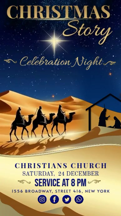 Christmas Church Service Template | PosterMyWall