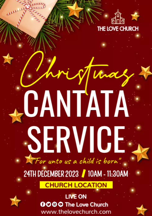 Copy of Christmas Church Service | PosterMyWall
