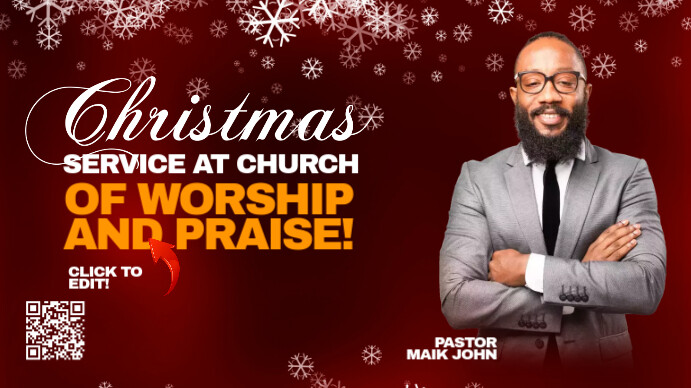 Christmas church service Template | PosterMyWall