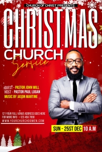 Christmas church service Template | PosterMyWall