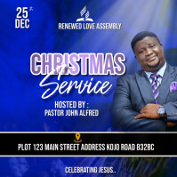 Christmas church service Template | PosterMyWall