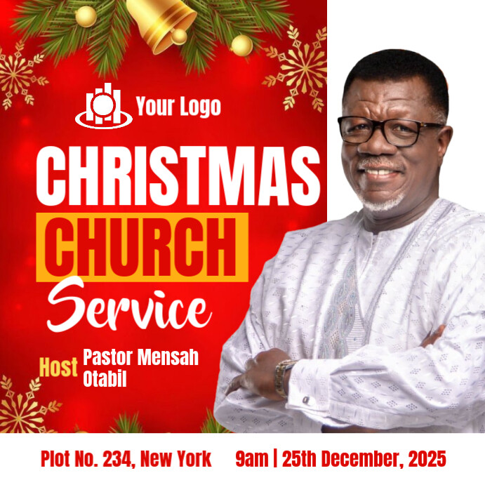 Christmas Church Service Template | PosterMyWall