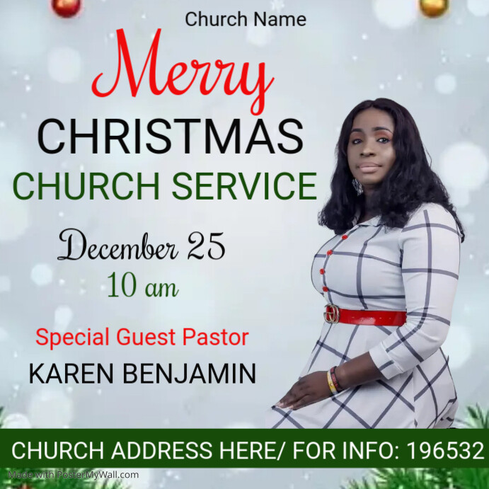 Modèle Christmas church service | PosterMyWall
