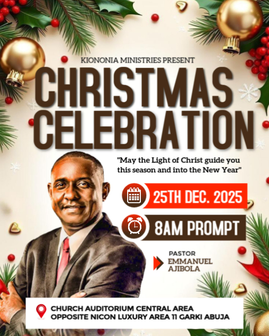 christmas church service flyer template | PosterMyWall