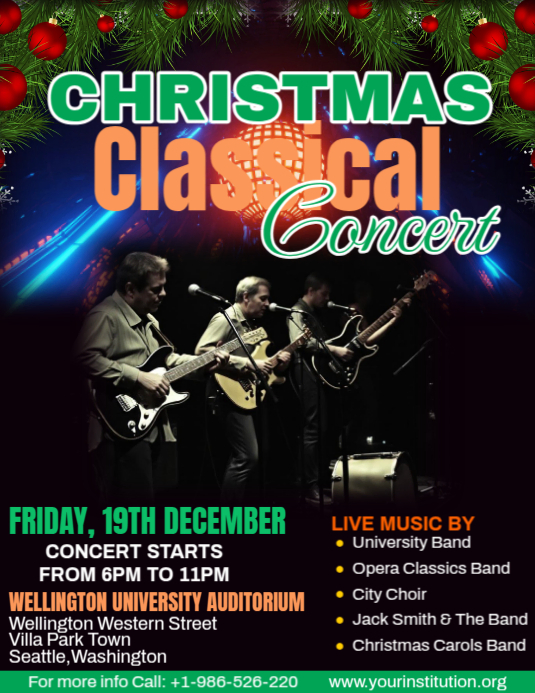 Christmas Classic Concert Template | PosterMyWall