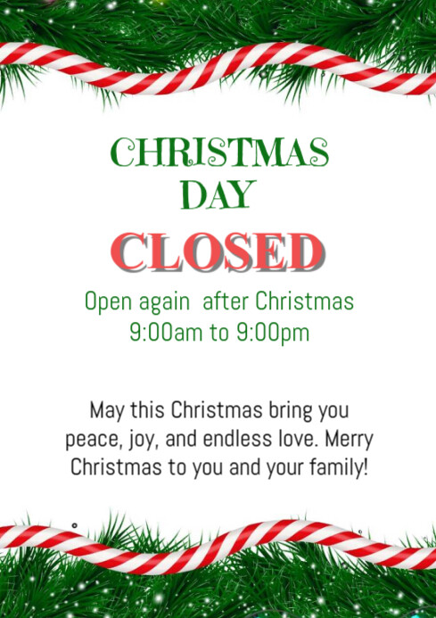 Copy of Christmas closed | PosterMyWall