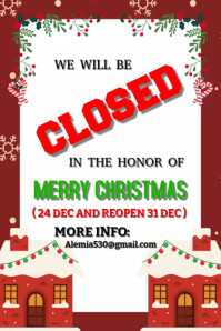 christmas closed Template | PosterMyWall