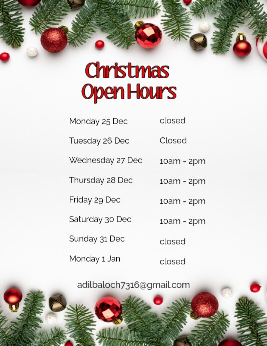 Christmas closed Template | PosterMyWall