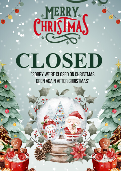 Copy of Christmas closed | PosterMyWall