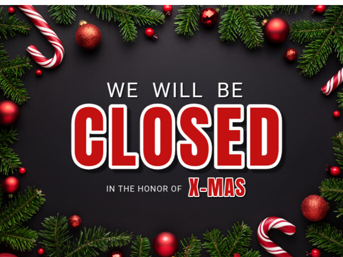 Christmas Closed Presentation Template | PosterMyWall