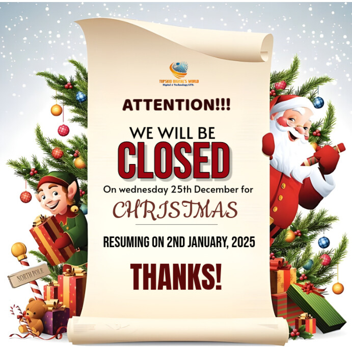 Copy of Christmas Closure Announcement Poster | PosterMyWall