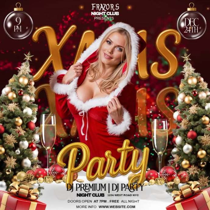 christmas club bar lounge template | PosterMyWall