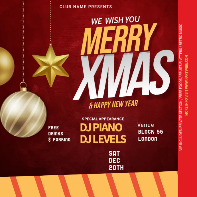 Christmas Club Events Template | PosterMyWall