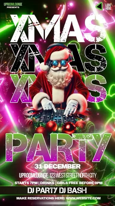 CHRISTMAS CLUB party bash template | PosterMyWall