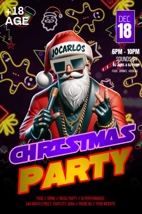 Plantilla de Christmas Club Party | PosterMyWall