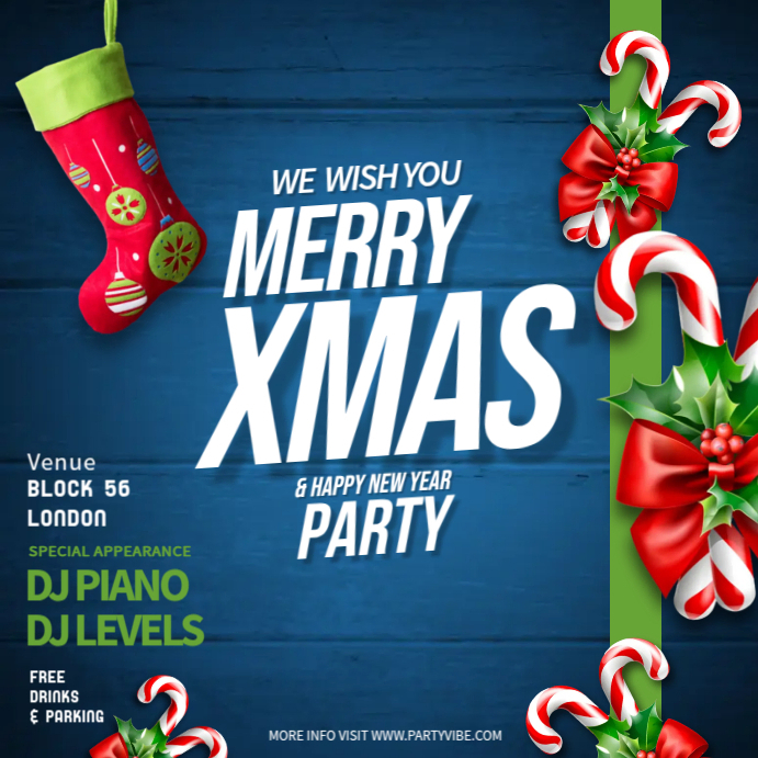 Christmas Club Party Template | PosterMyWall