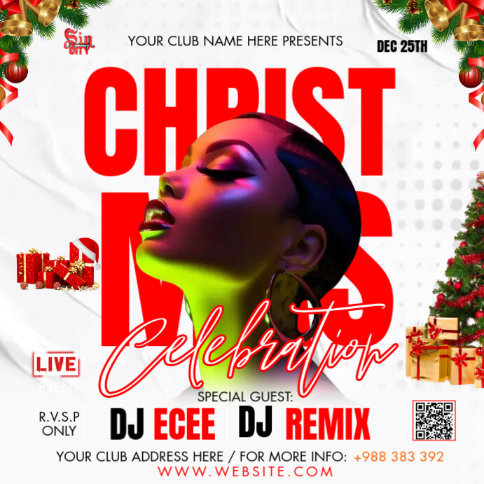 christmas club party Template | PosterMyWall